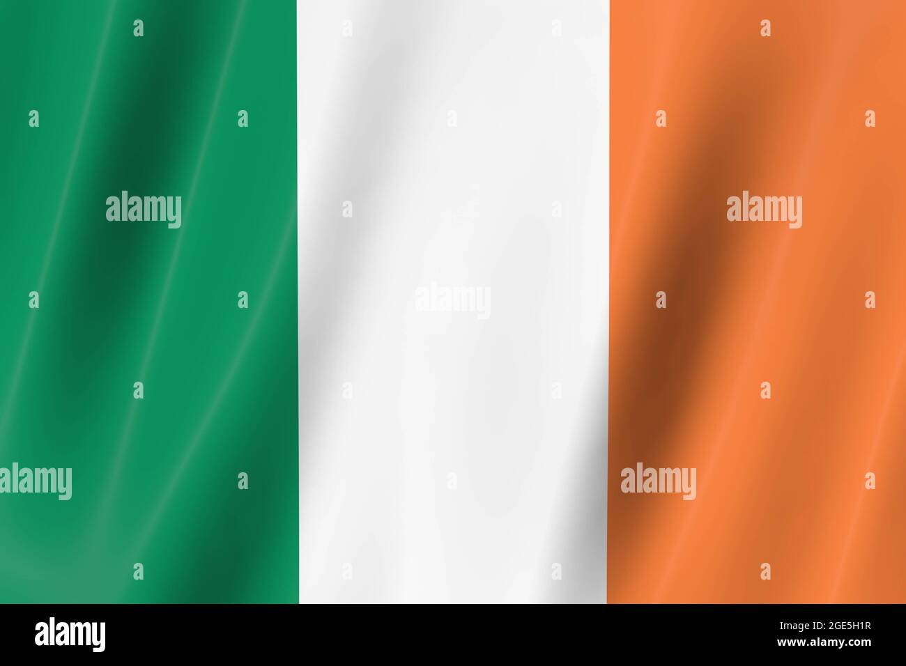 ireland flag, 3d flag, flag, 3d render,8k Stock Photo - Alamy