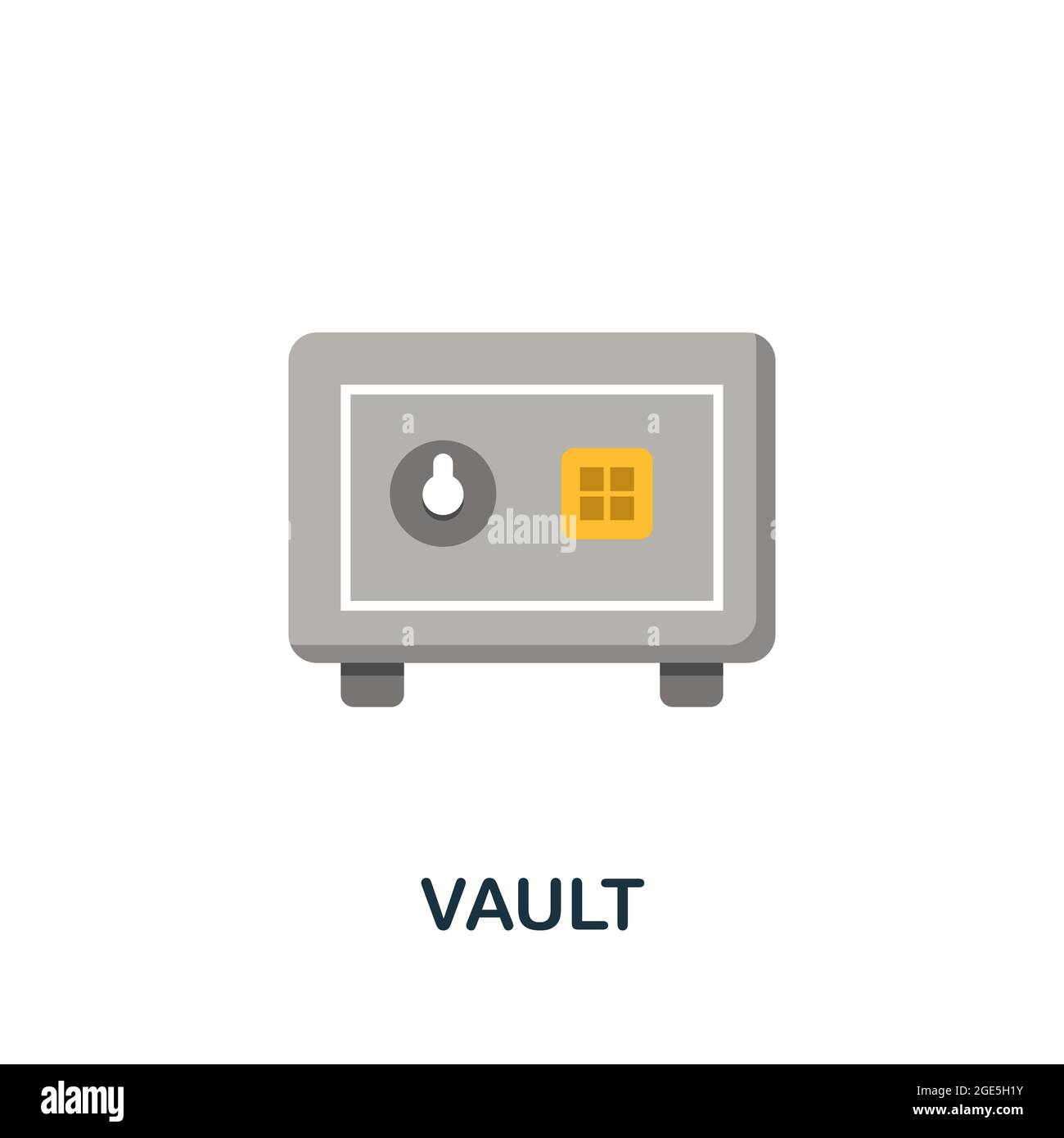 Vault icon. Flat sign element from data analytics collection. Creative ...