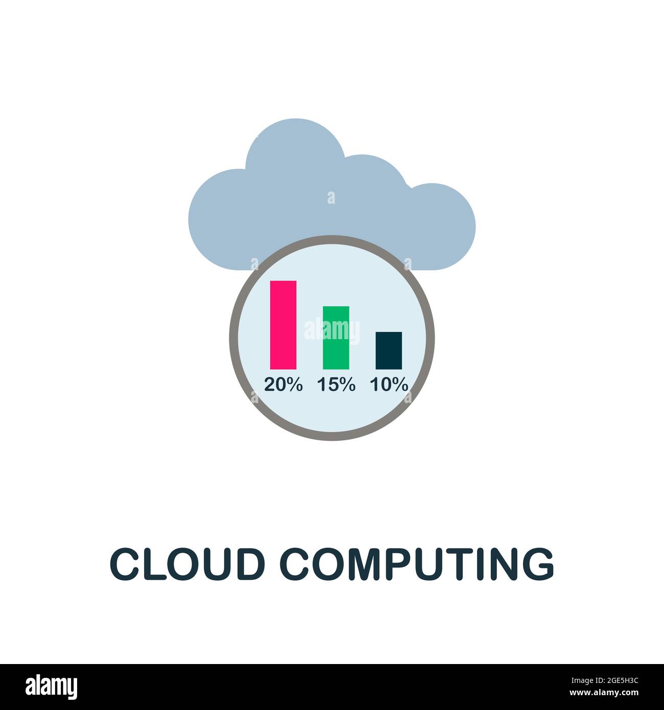 Cloud Computing Icon Flat Sign Element From Data Analytics Collection
