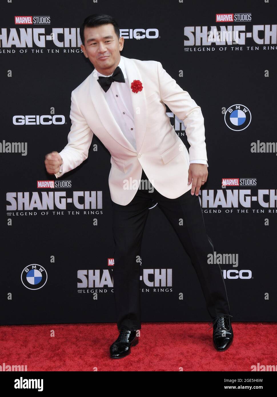 Los Angeles, USA. 16th Aug 2021. Ronny Chieng arrives at Disney's SHANG ...