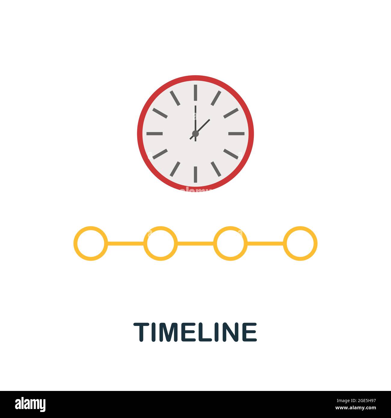 Timeline icon. Flat sign element from data analytics collection ...