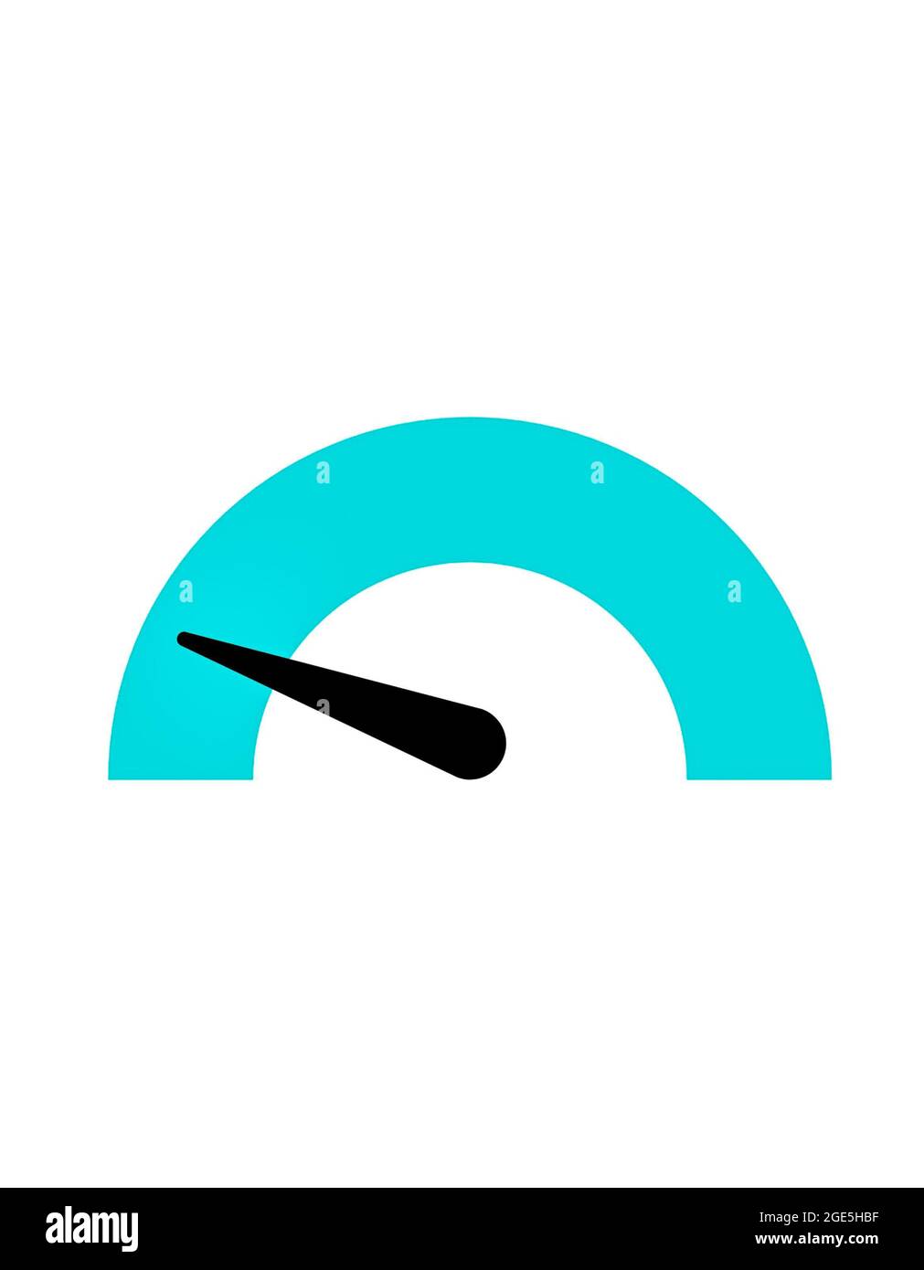 Blue graphic chart meter isolated white background Stock Photo - Alamy