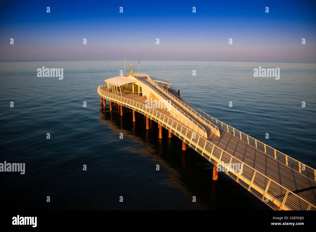 View on the Lido di Camaiore jetty Versilia Tuscany Italy Stock Photo ...