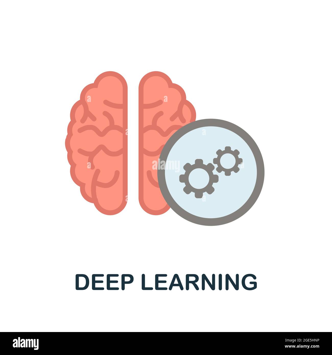 Deep Learning icon. Flat sign element from data analytics collection. Creative Deep Learning ...