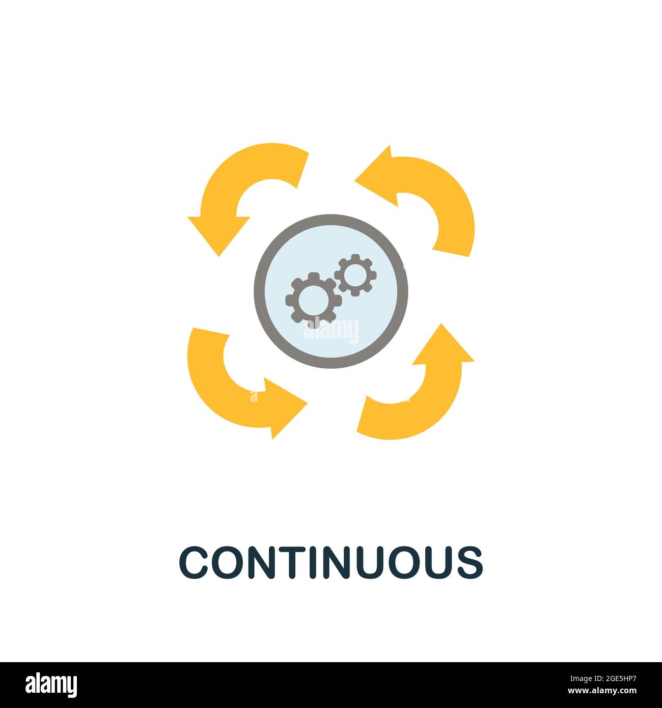Continuous icon. Flat sign element from data analytics collection. Creative Continuous icon for ...