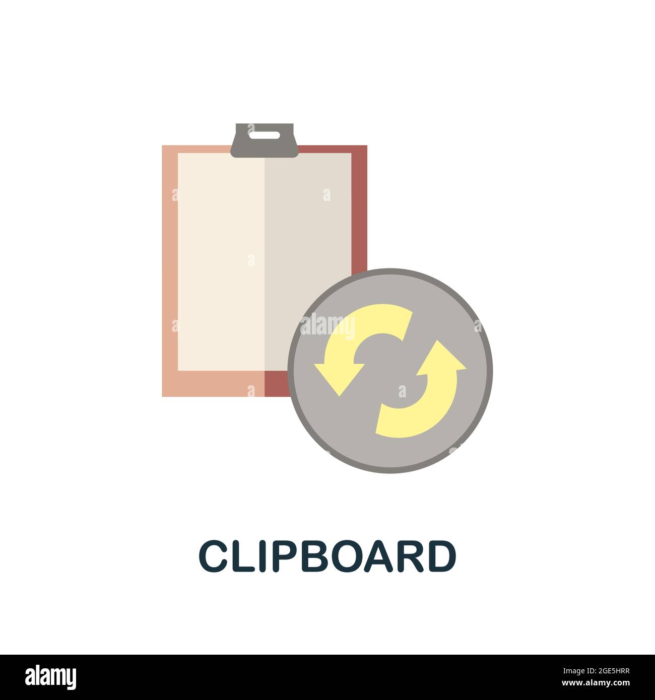 Clipboard icon. Flat sign element from data analytics collection ...