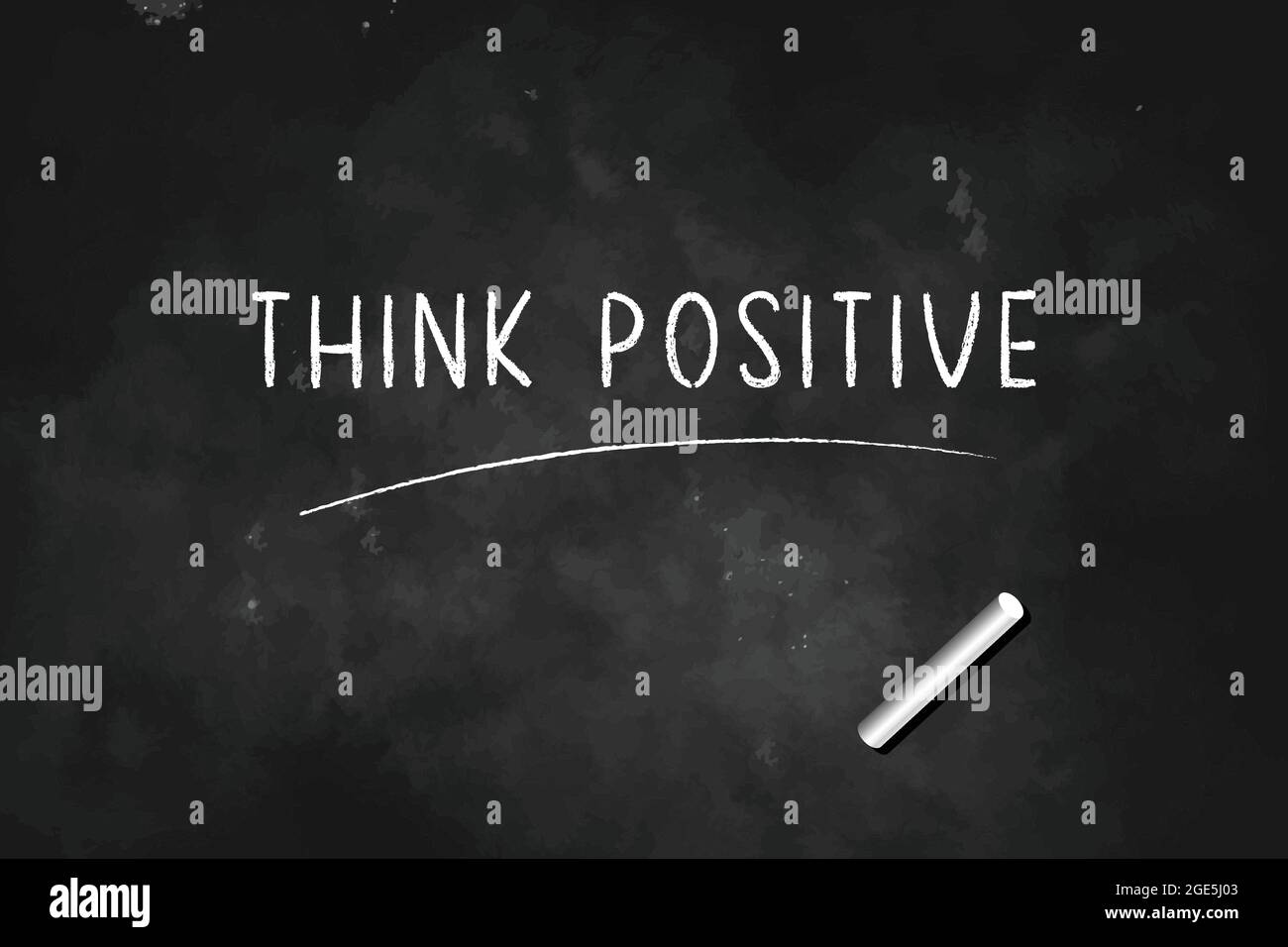 Think Positive written with chalk on blackboard icon logo design vector ...