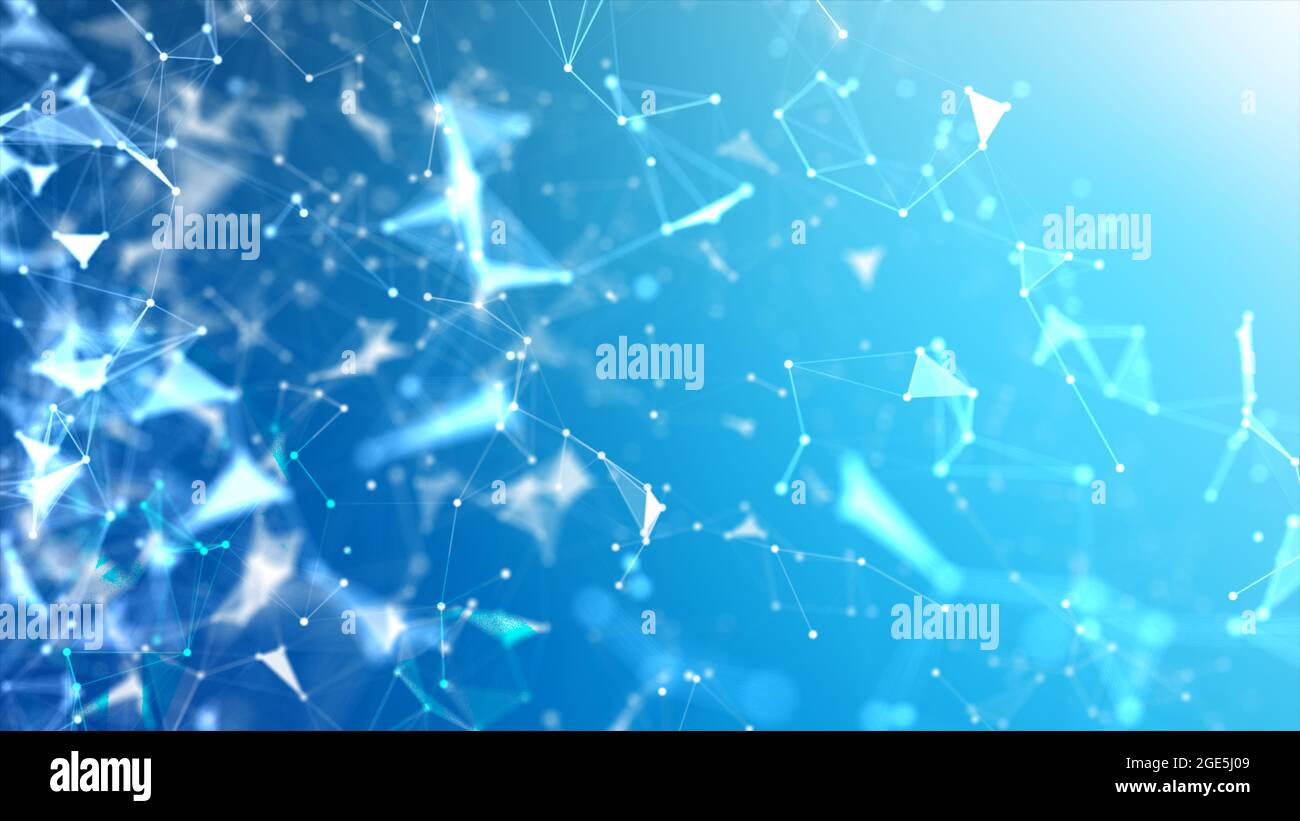 Abstract background Dot and connect line for cyber technology ...