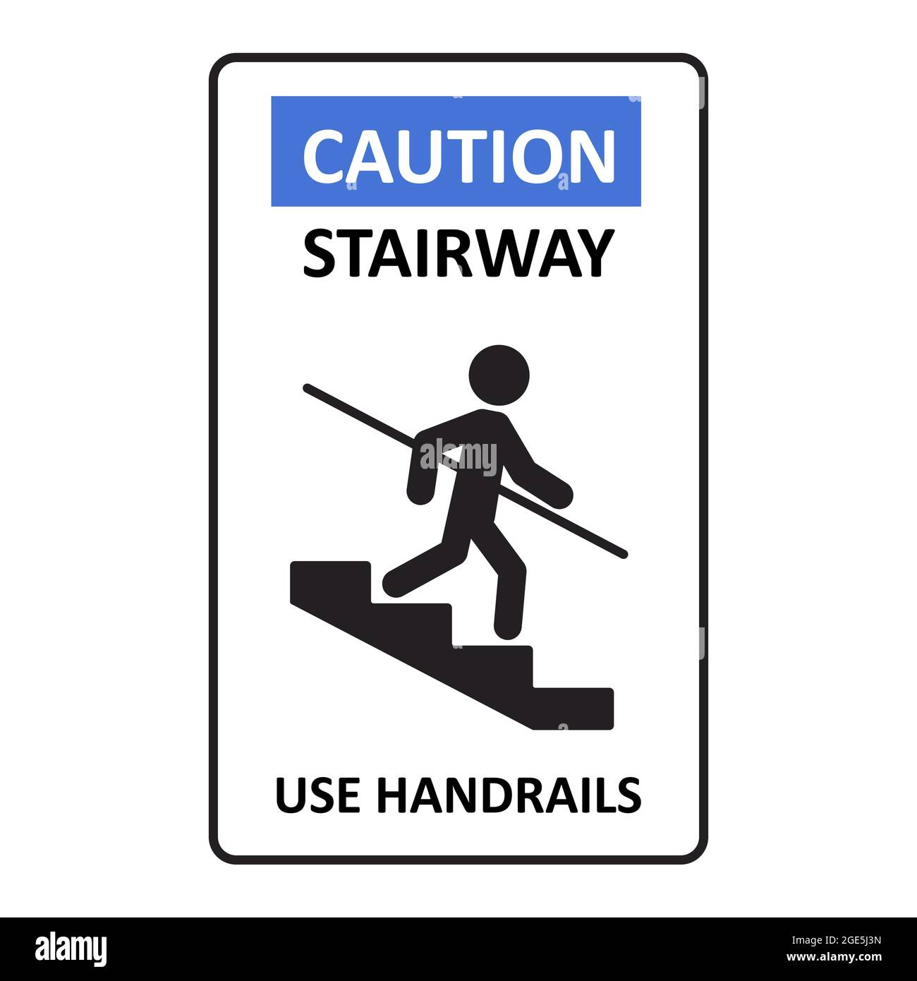 Hold handrail sign stairs Stock Vector Images - Alamy