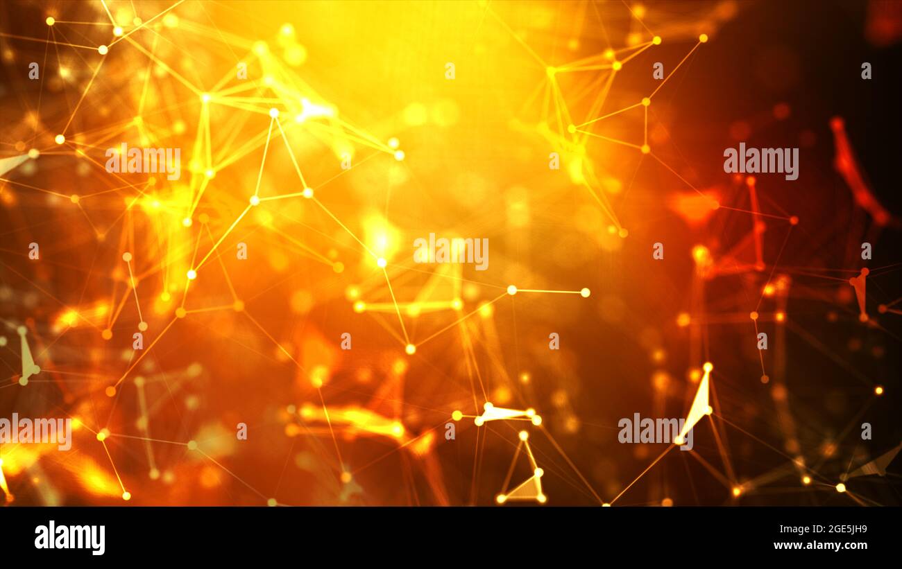 Abstract background Dot and connect line for cyber technology ...