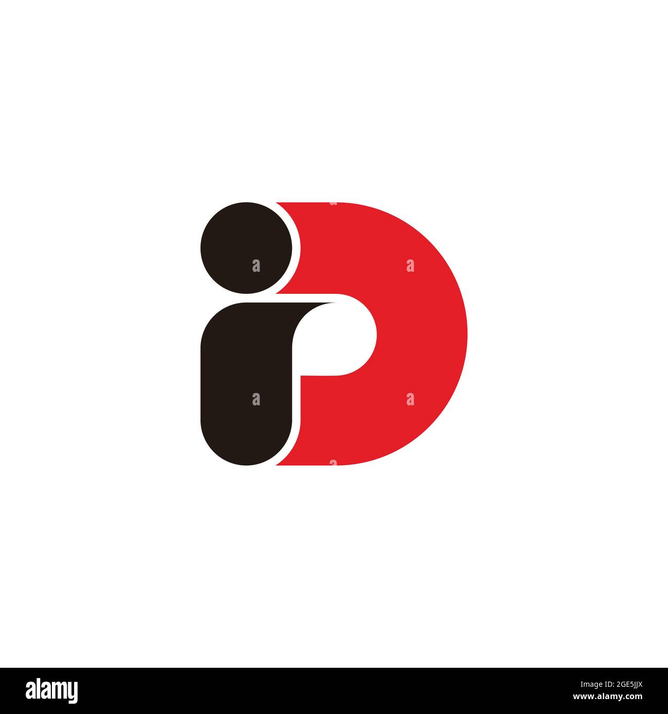 letter id simple colorful curve colorful logo vector Stock Vector Image ...