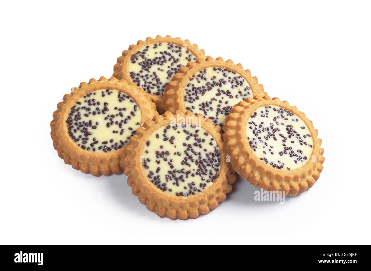 Shortbread cookies white dark Cut Out Stock Images & Pictures - Alamy