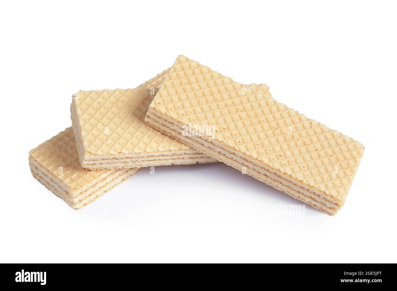 Three wafers on a white background close up Stock Photo - Alamy