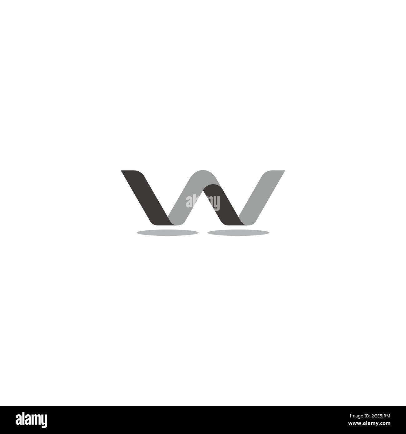 Letter w vector origami logo hi-res stock photography and images - Alamy