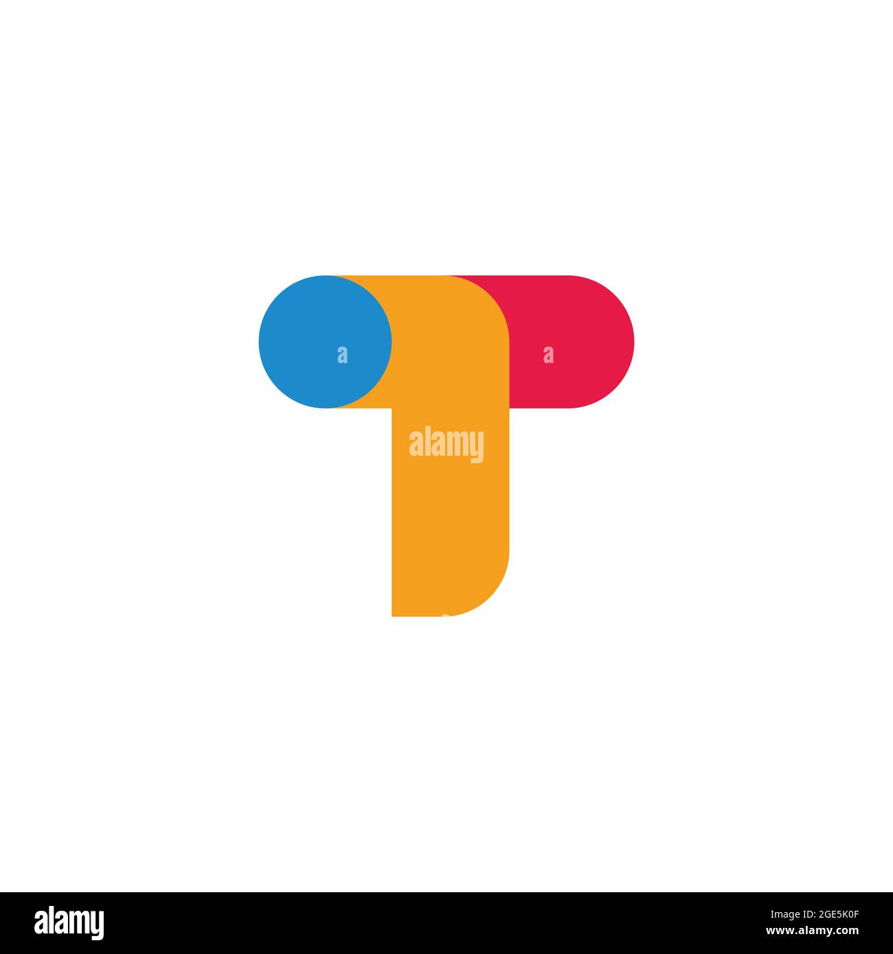 letter t simple geometric colorful fun logo vector Stock Vector Image ...