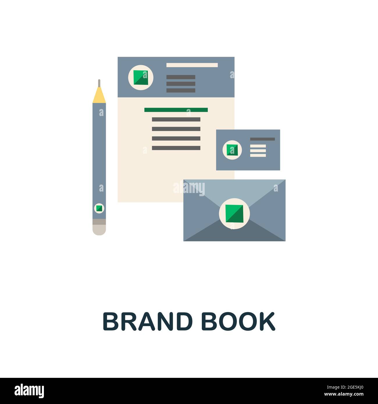 Brand Book flat icon. Colored sign from design thinking collection ...