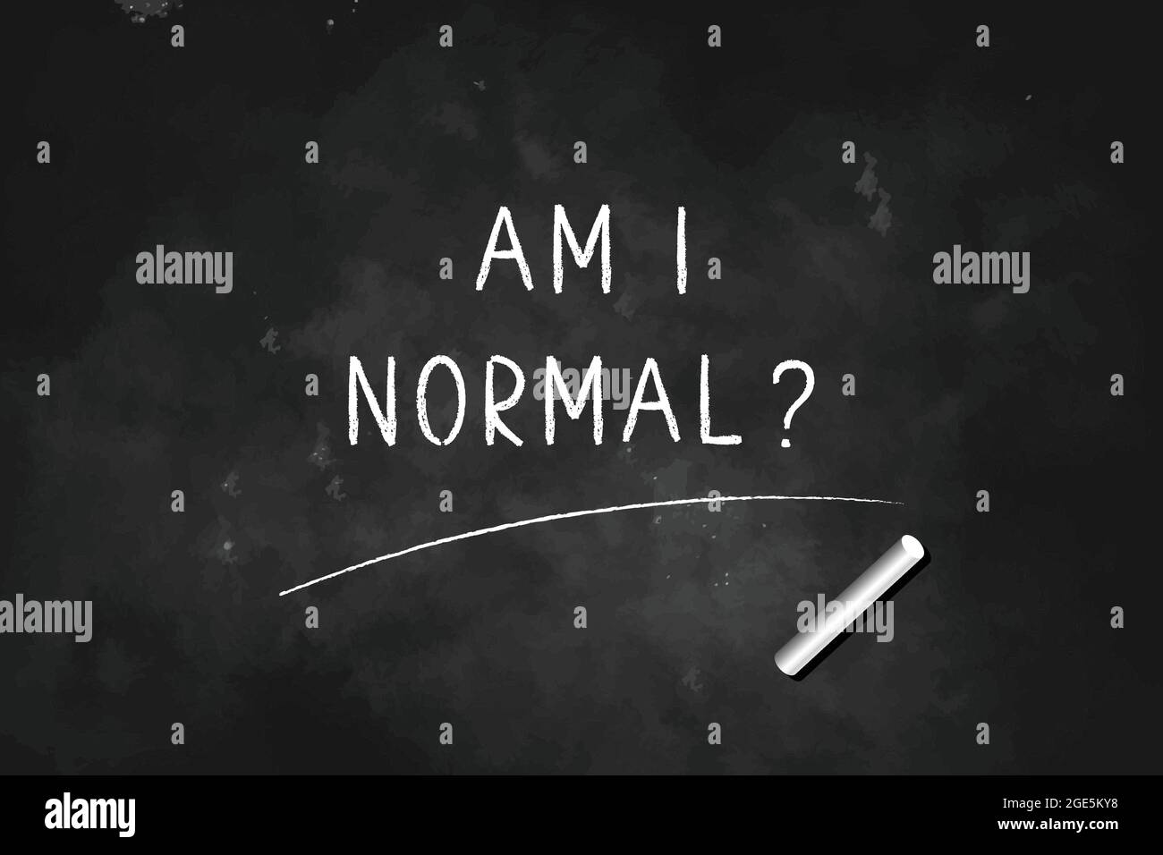 Am I Normal ? written with chalk on blackboard icon logo design vector ...