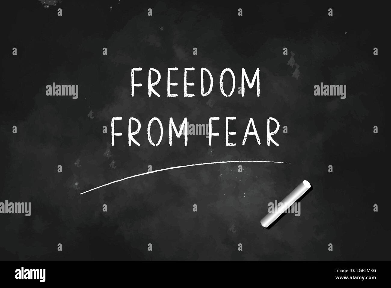 FREEDOM FROM FEAR written with chalk on blackboard icon logo design ...