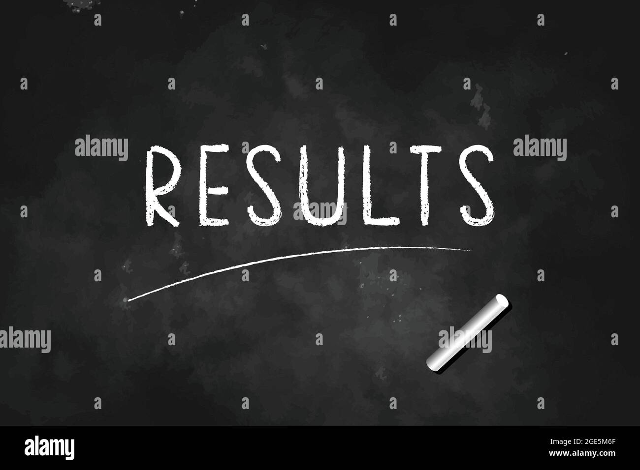 RESULTS written with chalk on blackboard icon logo design vector ...