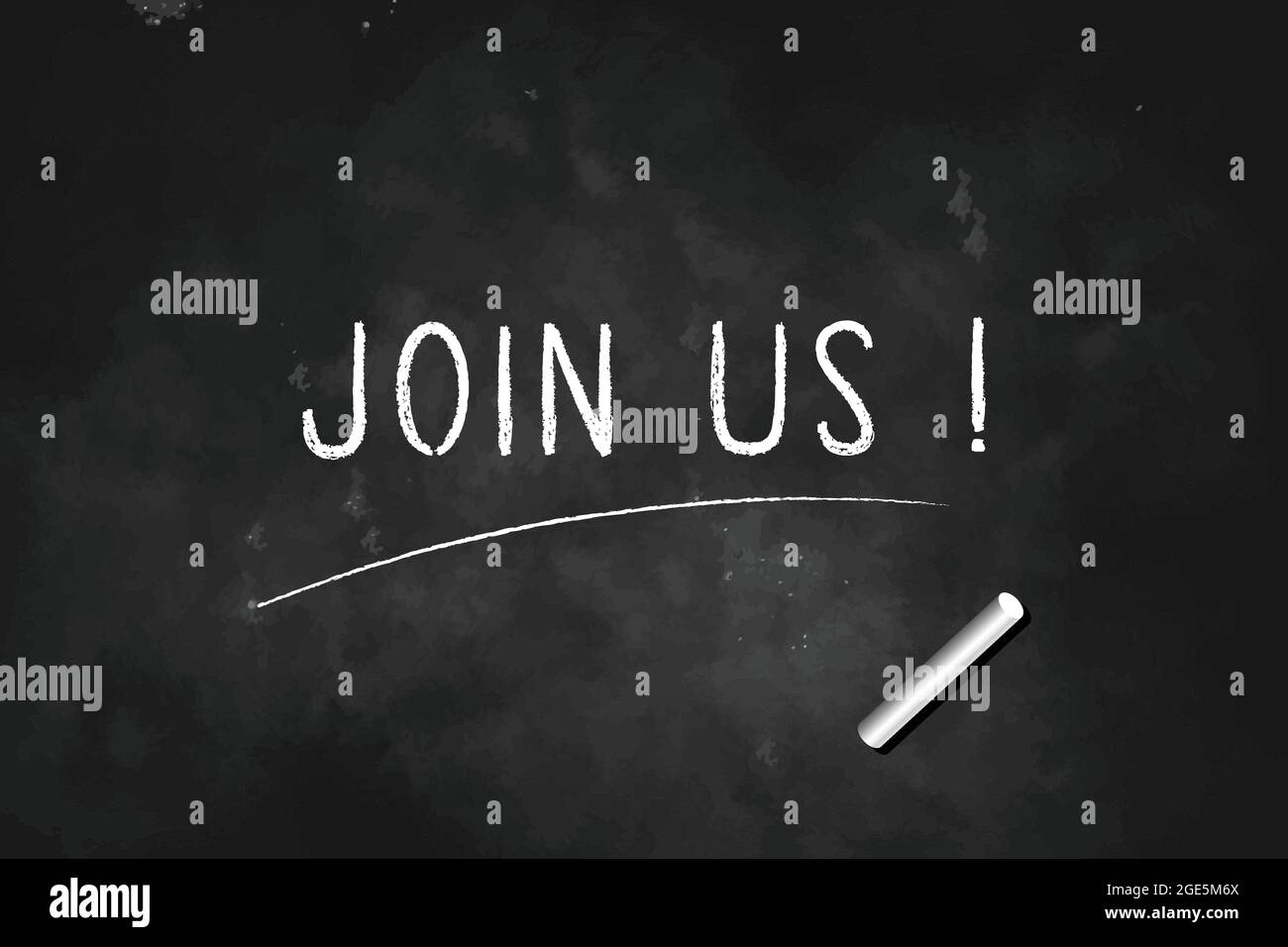 JOIN US written with chalk on blackboard icon logo design vector ...