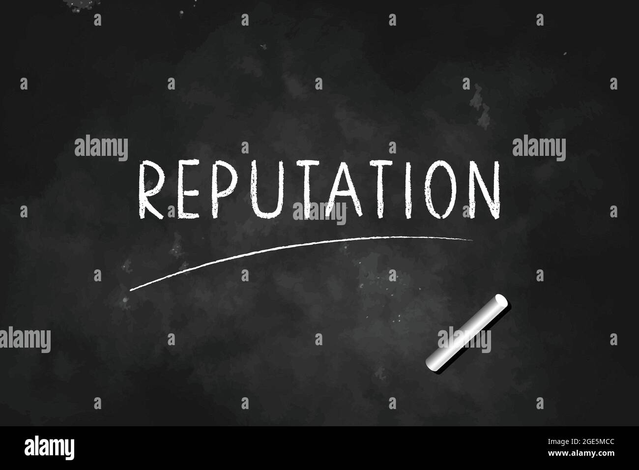 REPUTATION written with chalk on blackboard icon logo design vector ...