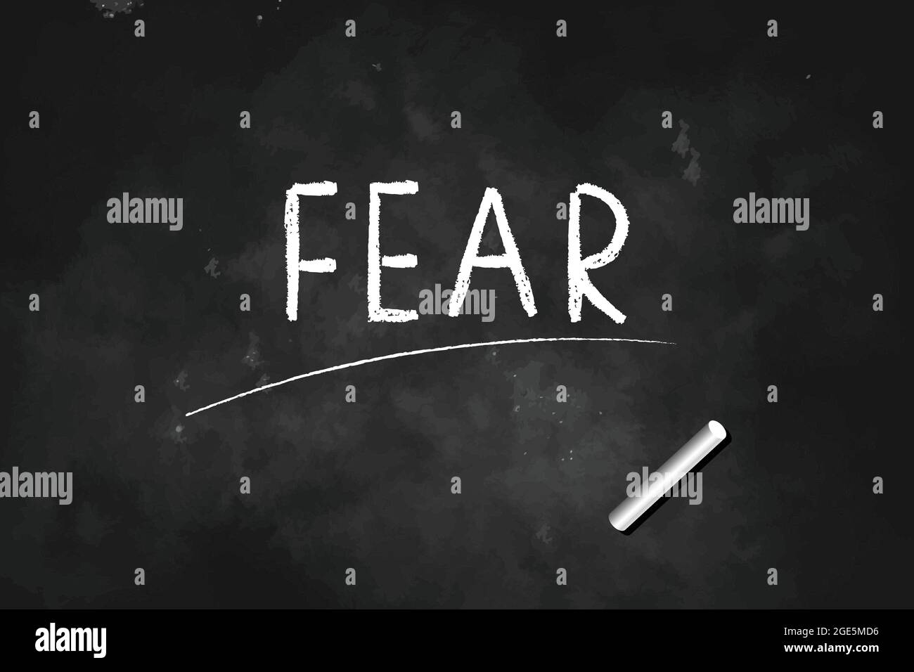 FEAR written with chalk on blackboard icon logo design vector ...