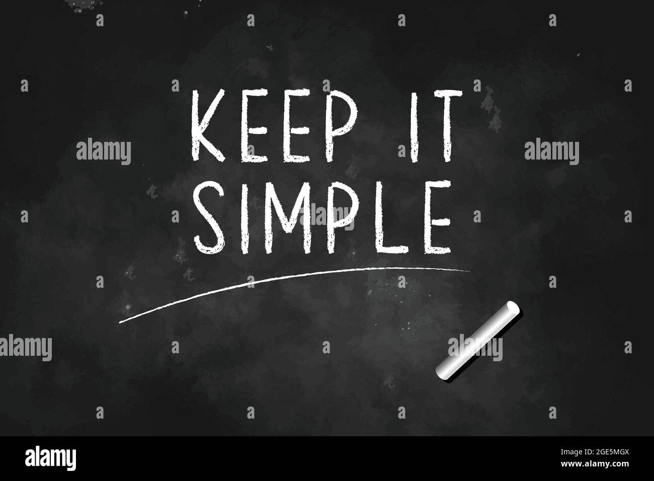 KEEP IT SIMPLE written with chalk on blackboard icon logo design vector ...