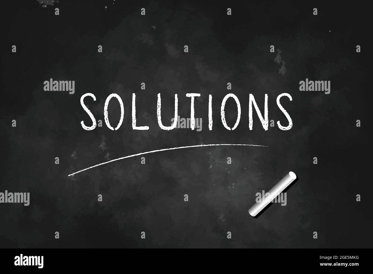 SOLUTIONS written with chalk on blackboard icon logo design vector ...