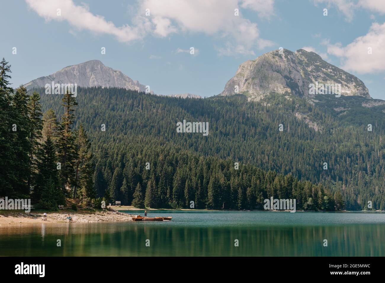 Black Lake Crno jezero , northern Montenegro. It is a glacial lakeon ...