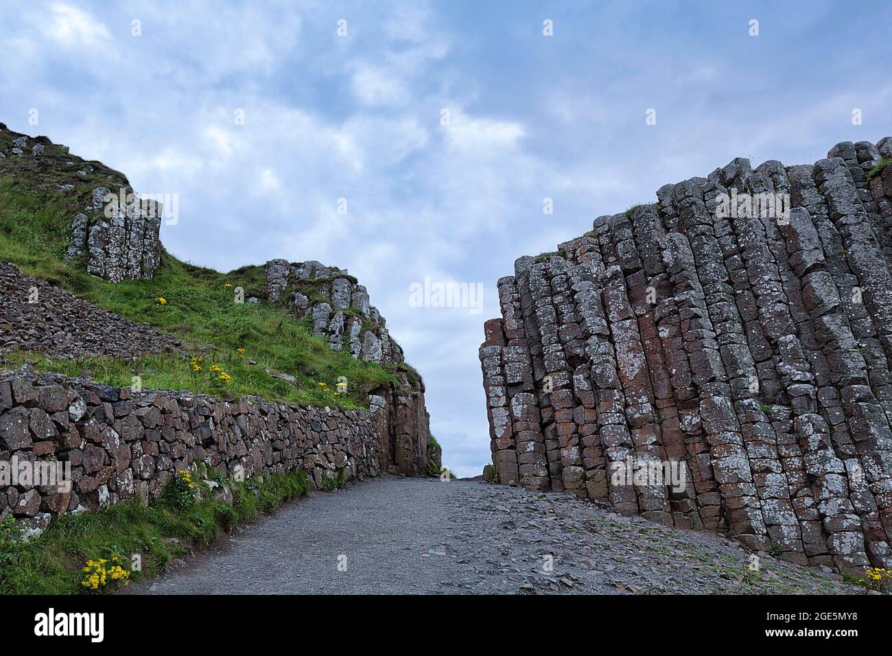 Coast with Basalt Columns, Giant's Causeway, Causeway Coast, Evening ...
