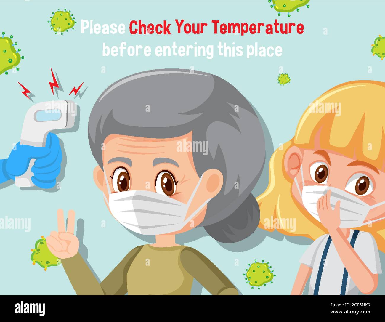 Please Check Your Temperature Before Entering This Place banner with ...