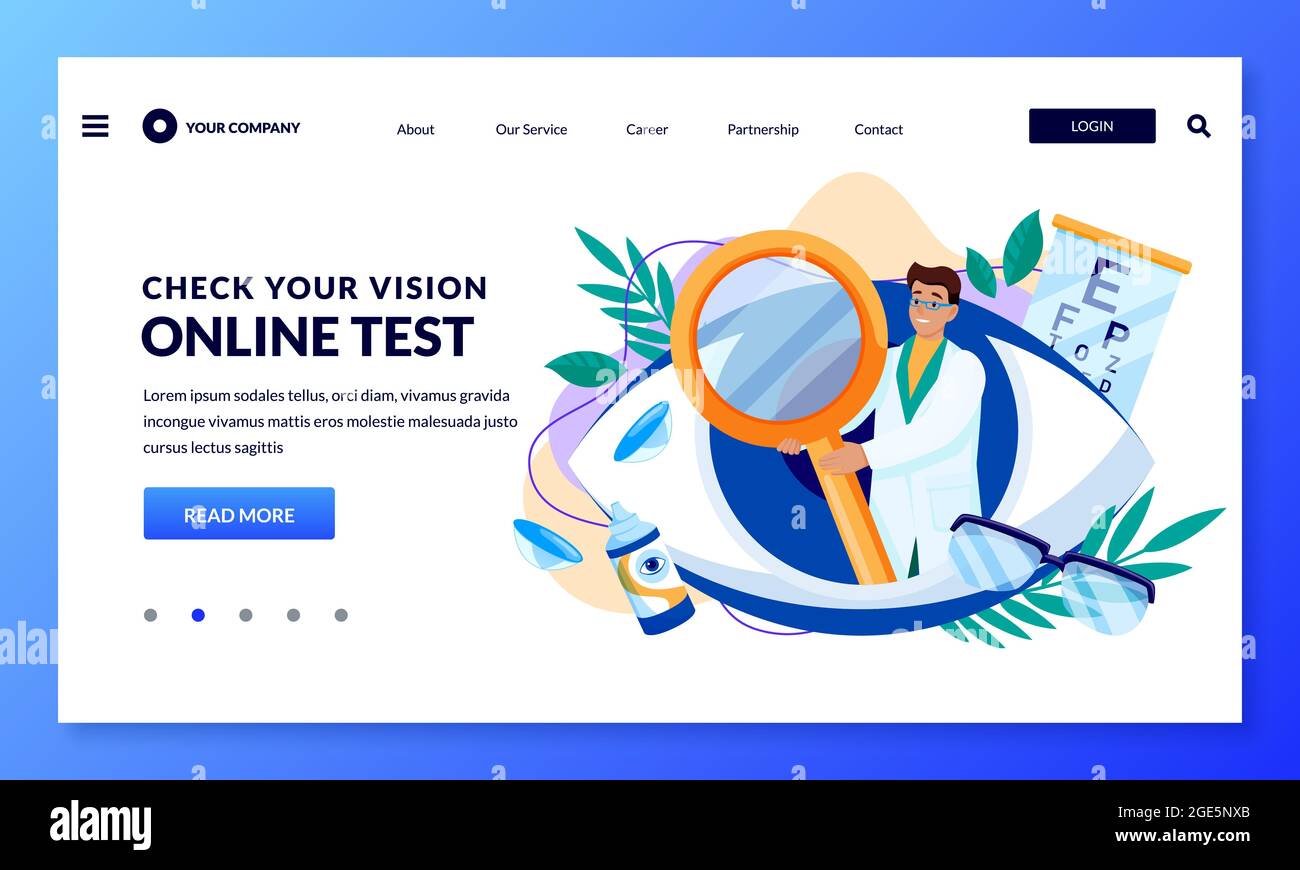 Vision test man eye Stock Vector Images - Alamy