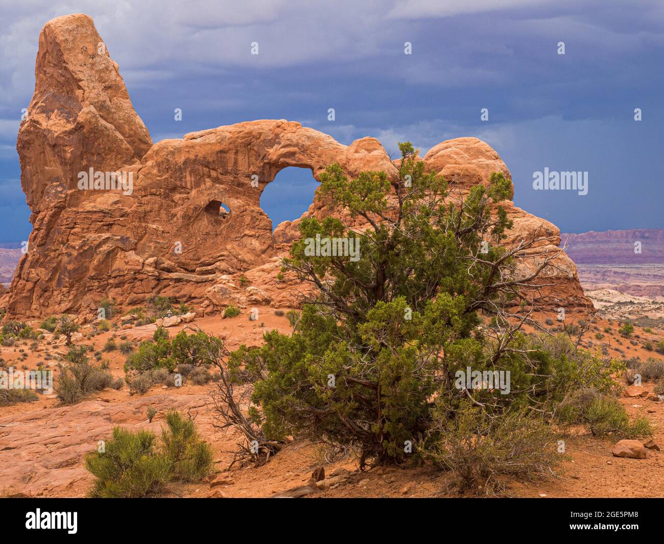 Thunderclouds over Turret Arch, The Windows Selection, Arches National ...
