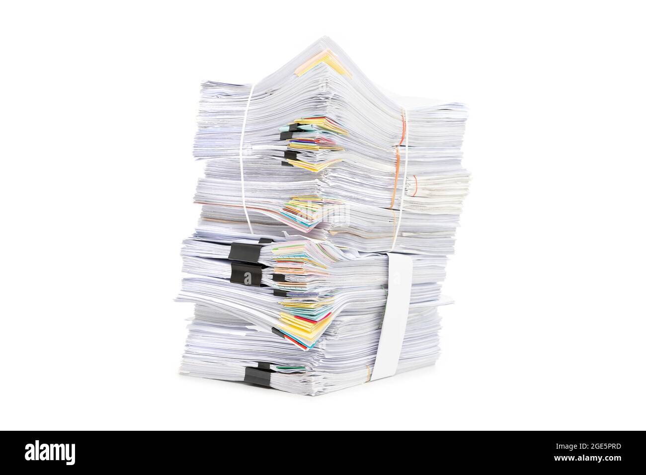 Stack of Documents isolated on white background Stock Photo - Alamy