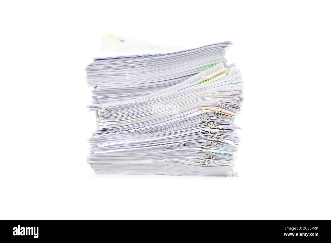 Stack of Documents isolated on white background Stock Photo - Alamy