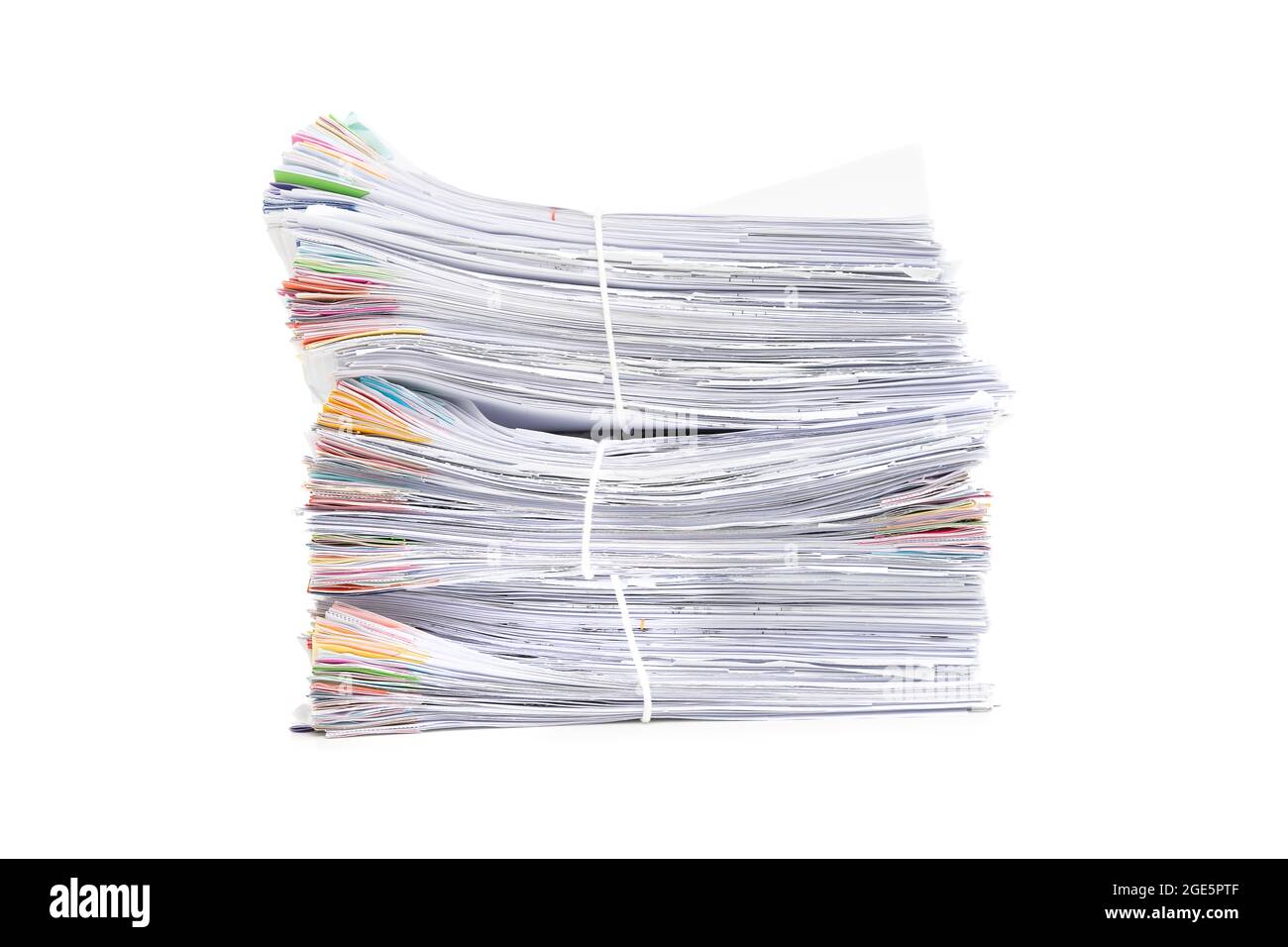 Stack of Documents isolated on white background Stock Photo - Alamy