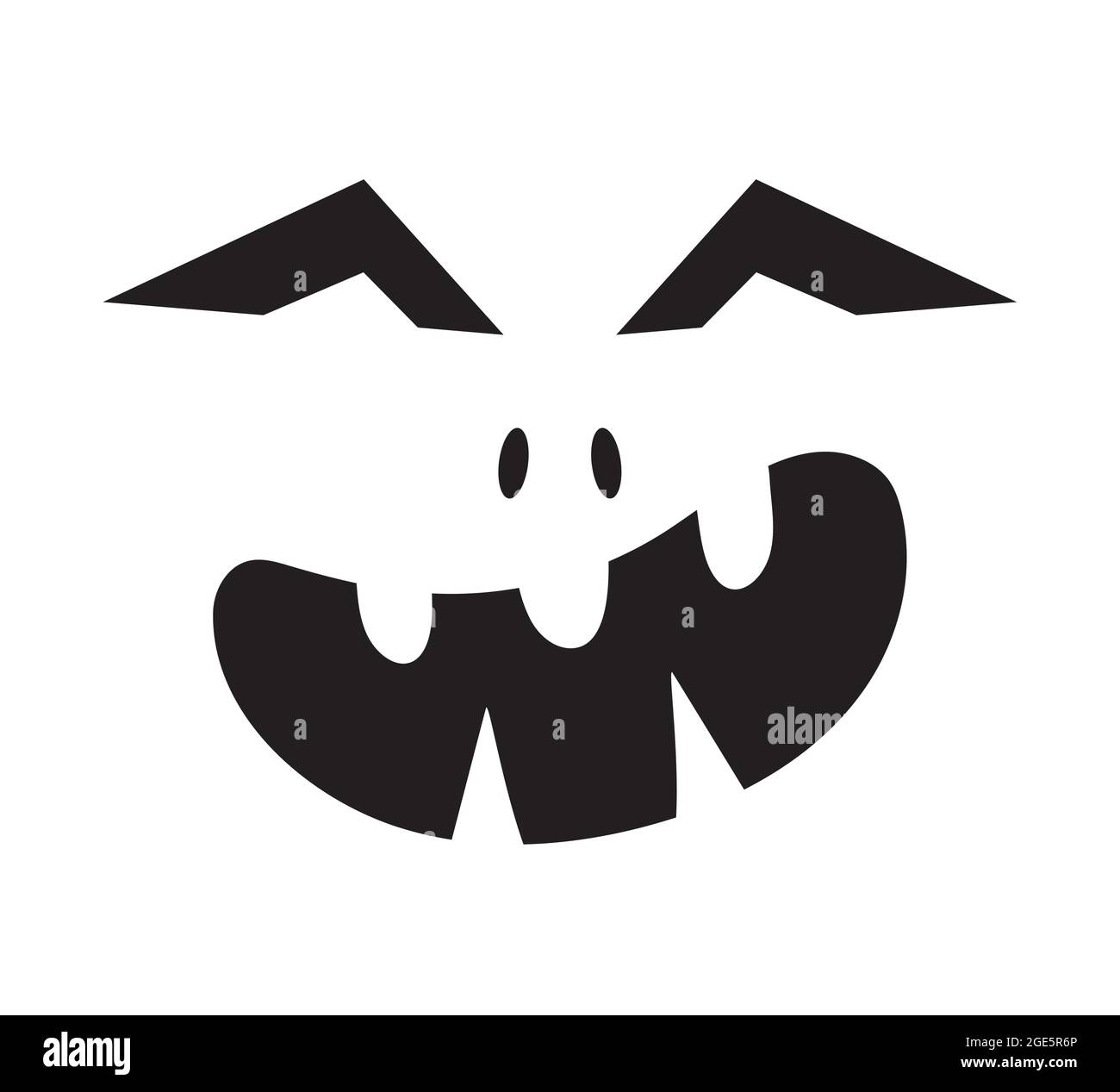 Scary Halloween face vector. Halloween pumpkin or ghost grimace ...