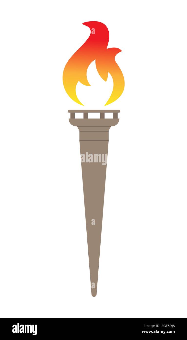 Colored torch icon. Vector image for logos, websites, applications and ...