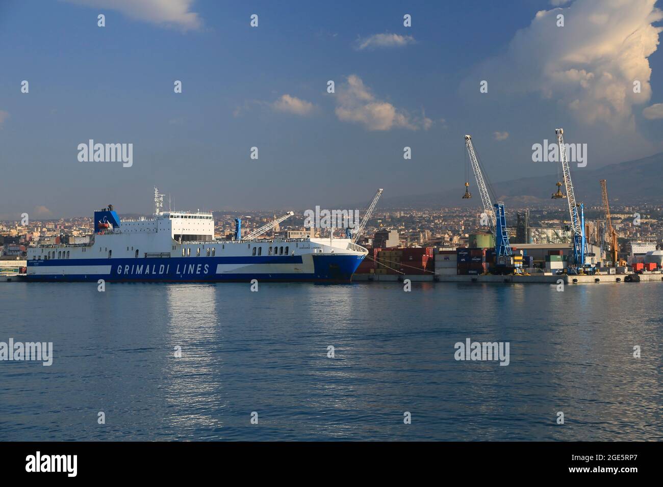 Port of Catania, Sicily, Mediterranean Sea, Italy Stock Photo - Alamy