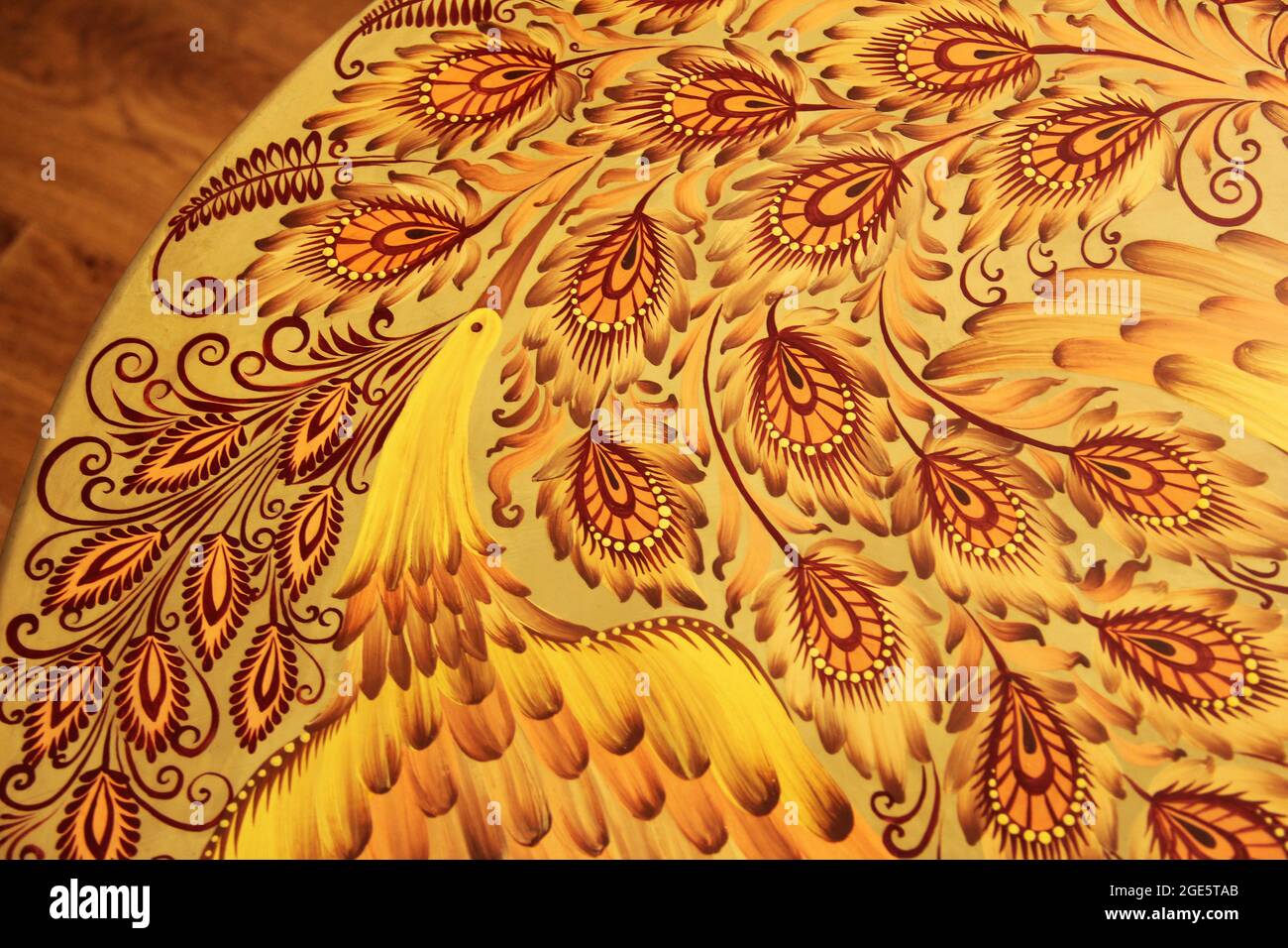 Beautiful wooden table. View from above Stock Photo - Alamy