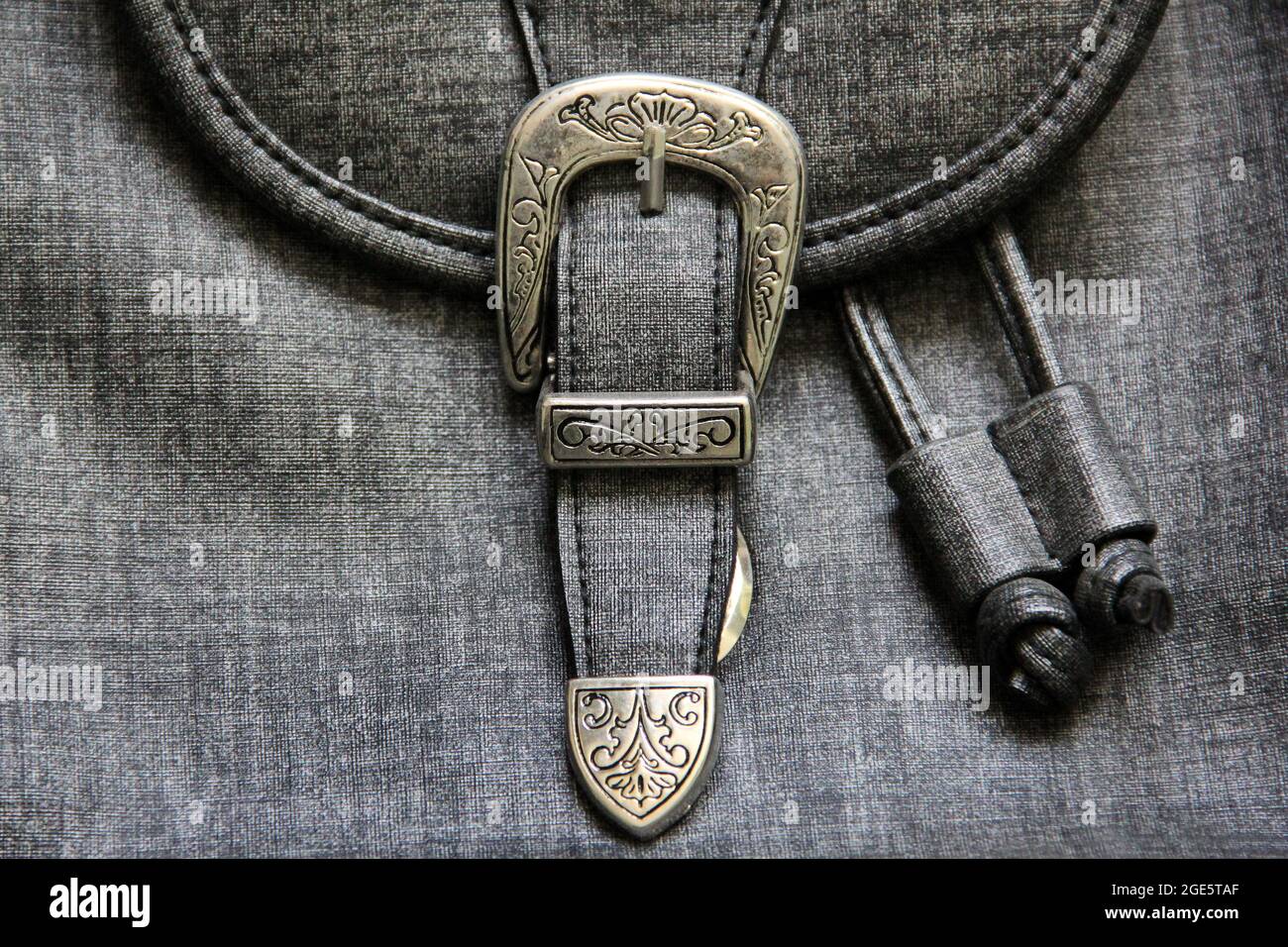 Fabric background. Buckle close up Stock Photo - Alamy