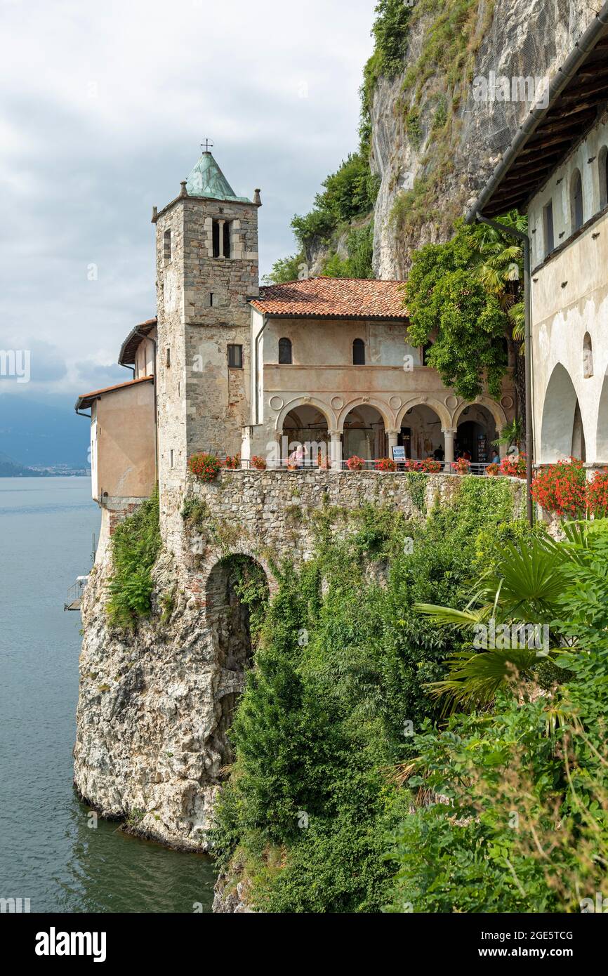 Church, Monastery of Santa Caterina del Sasso, Reno, Lake Maggiore ...