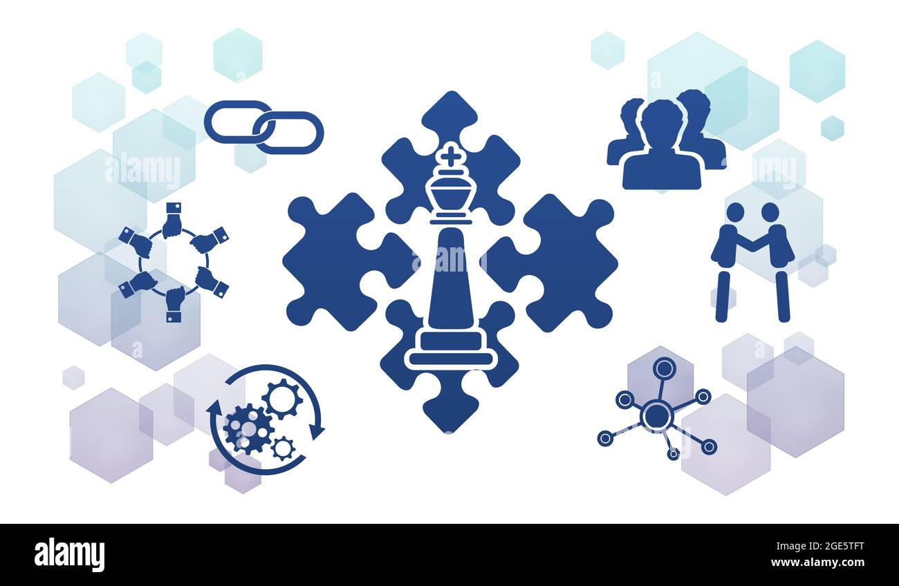 Illustration of a strategic alliance concept Stock Photo - Alamy