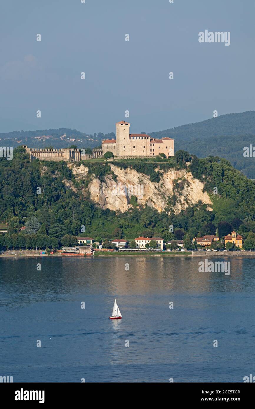 Castle, Angera, Lake Maggiore, Lombardy, Italy Stock Photo - Alamy