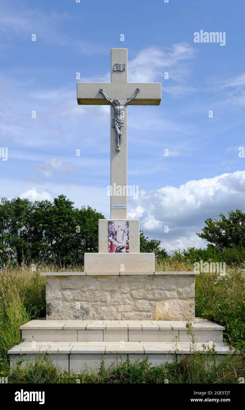 Cross in landscape hi-res stock photography and images - Alamy