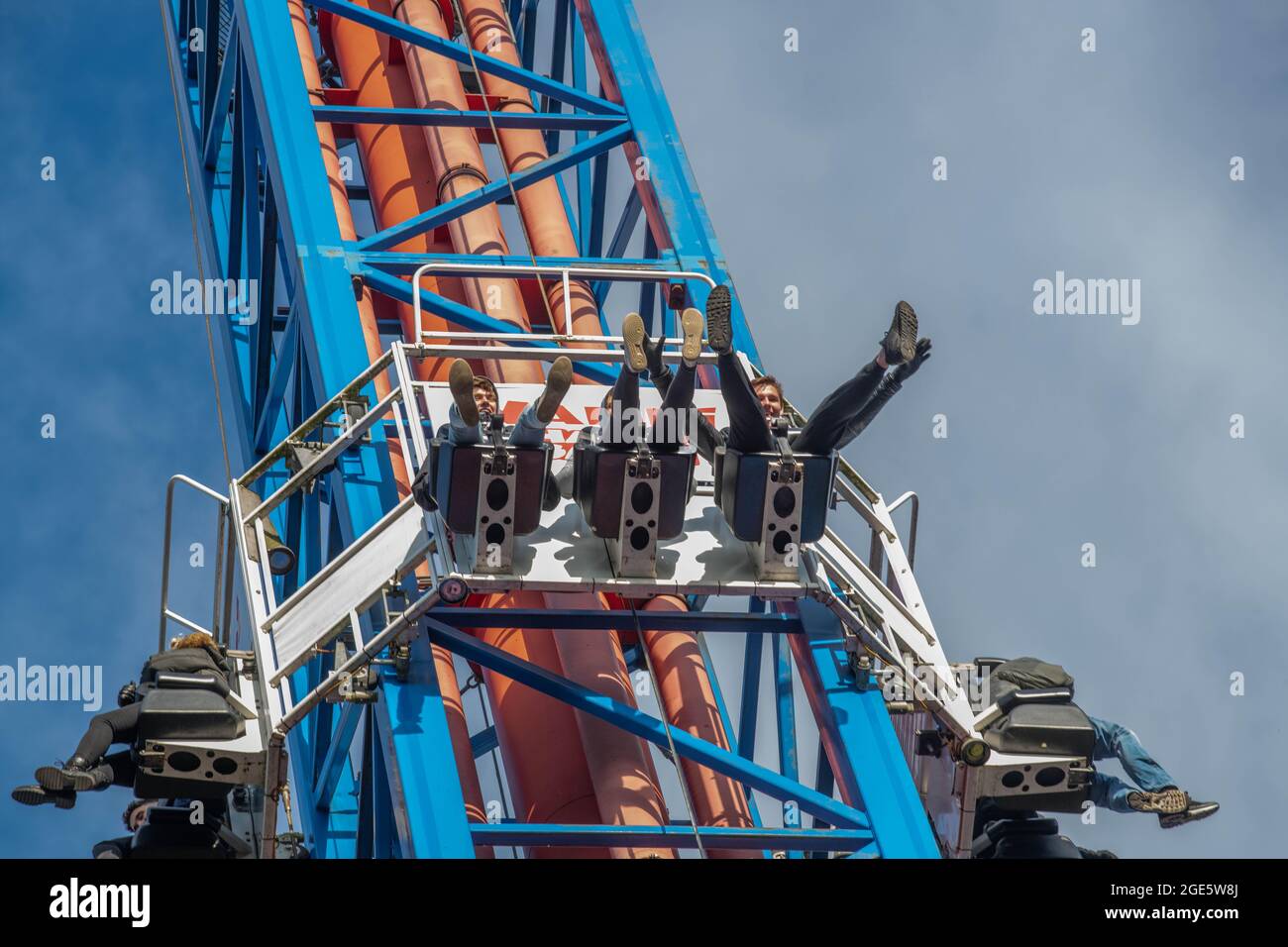 Aerial shot of an amusement park hi-res stock photography and images ...