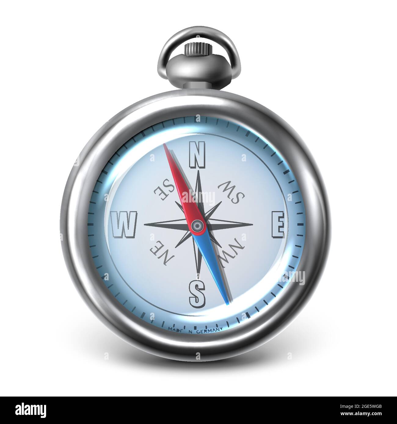 3D realistic vector compass icon. Isolated on white background Stock ...