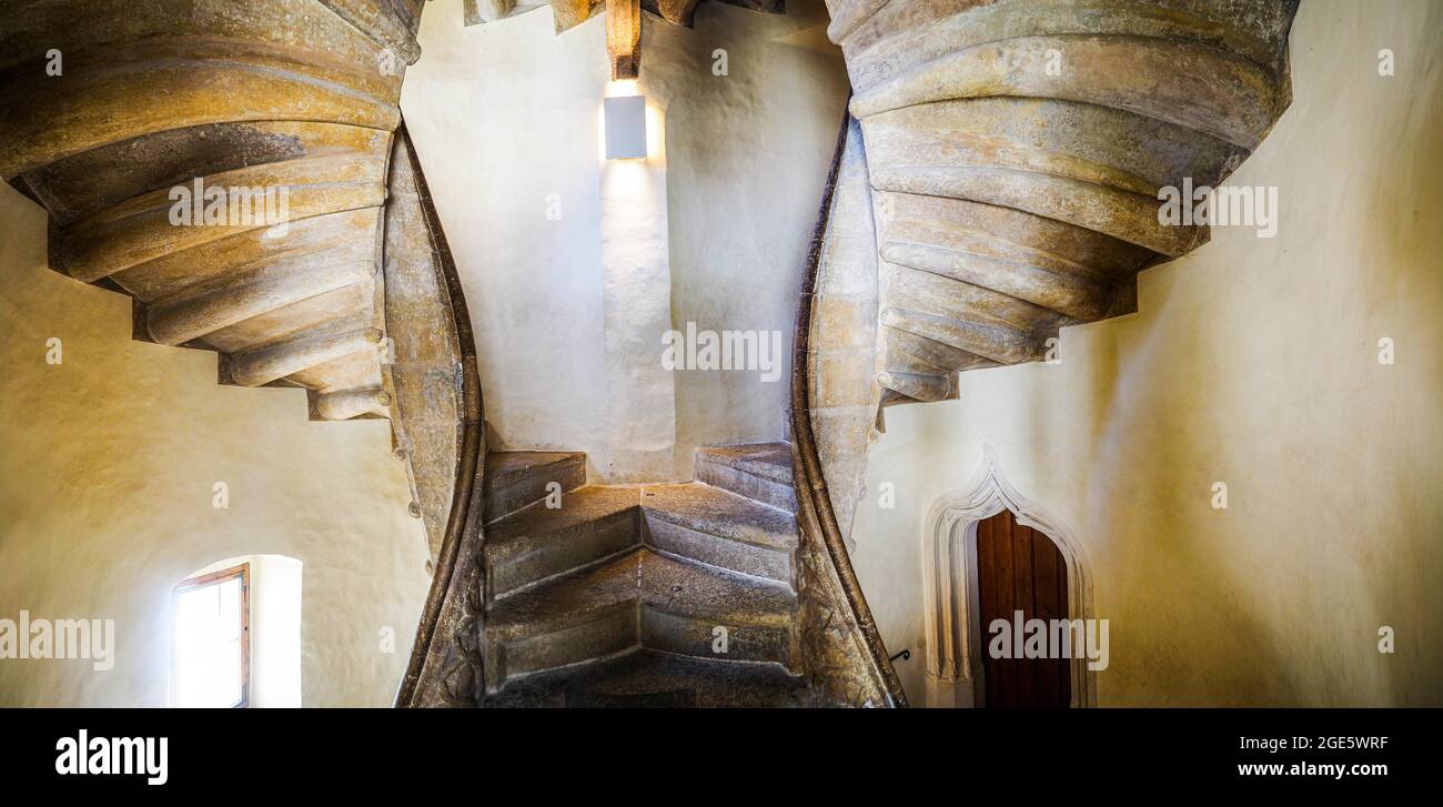 Double spiral staircase, architectural masterpiece of the late Gothic ...