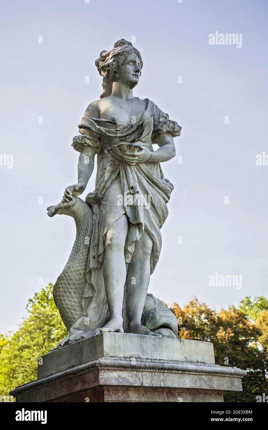 Statue of Amphitrite by Roman Anton Boos 1775, Nymphenburg Palace ...
