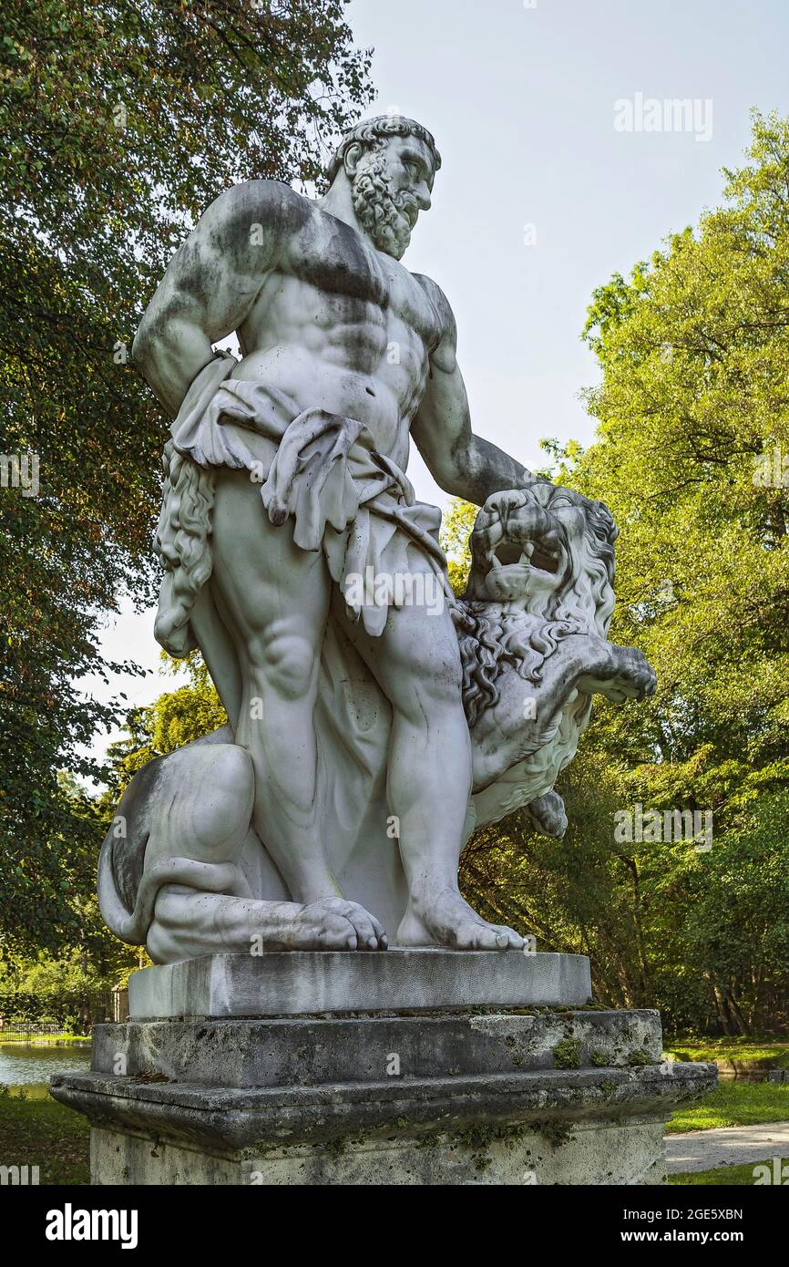 Statue of Hercules by Giuseppe Volpini, 1717, Nymphenburg Palace ...